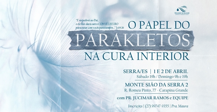 Seminário "O Papel do Parakletos na Cura Interior" na Serra/ES
